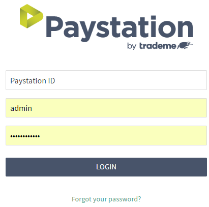 How to Log in - Paystation